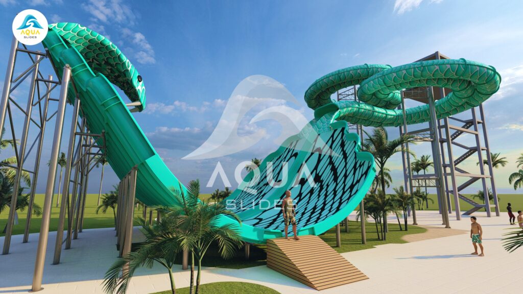 RAMP- SNAKE-HALF - Aqua Slides