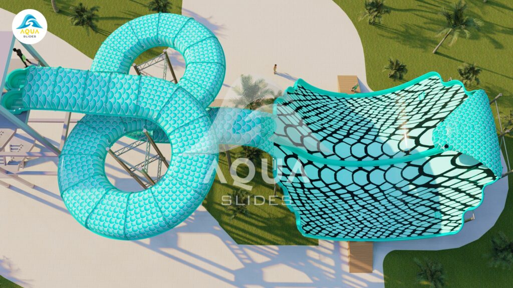 RAMP- SNAKE-HALF - Aqua Slides